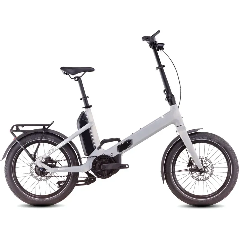 2025 Cube Fold Hybrid Comfort 500 Electric Bike in Pearly Silver/