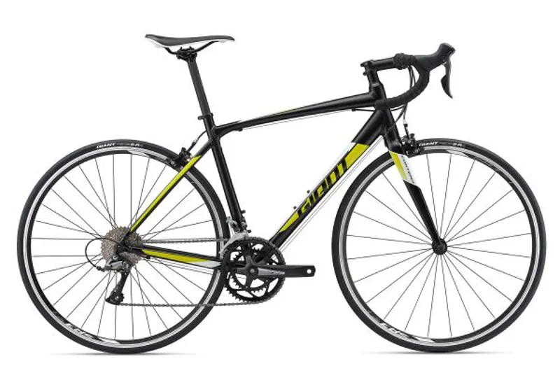 2018 GIANT CONTEND 2 ALLOY ROAD BIKE, GLOSS BLUE OR SATIN BLACK/Y