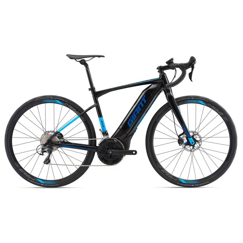 2018 GIANT ROAD E+ 1 PRO ELECTRIC DISC ROAD BIKE, BLACK/BLUE